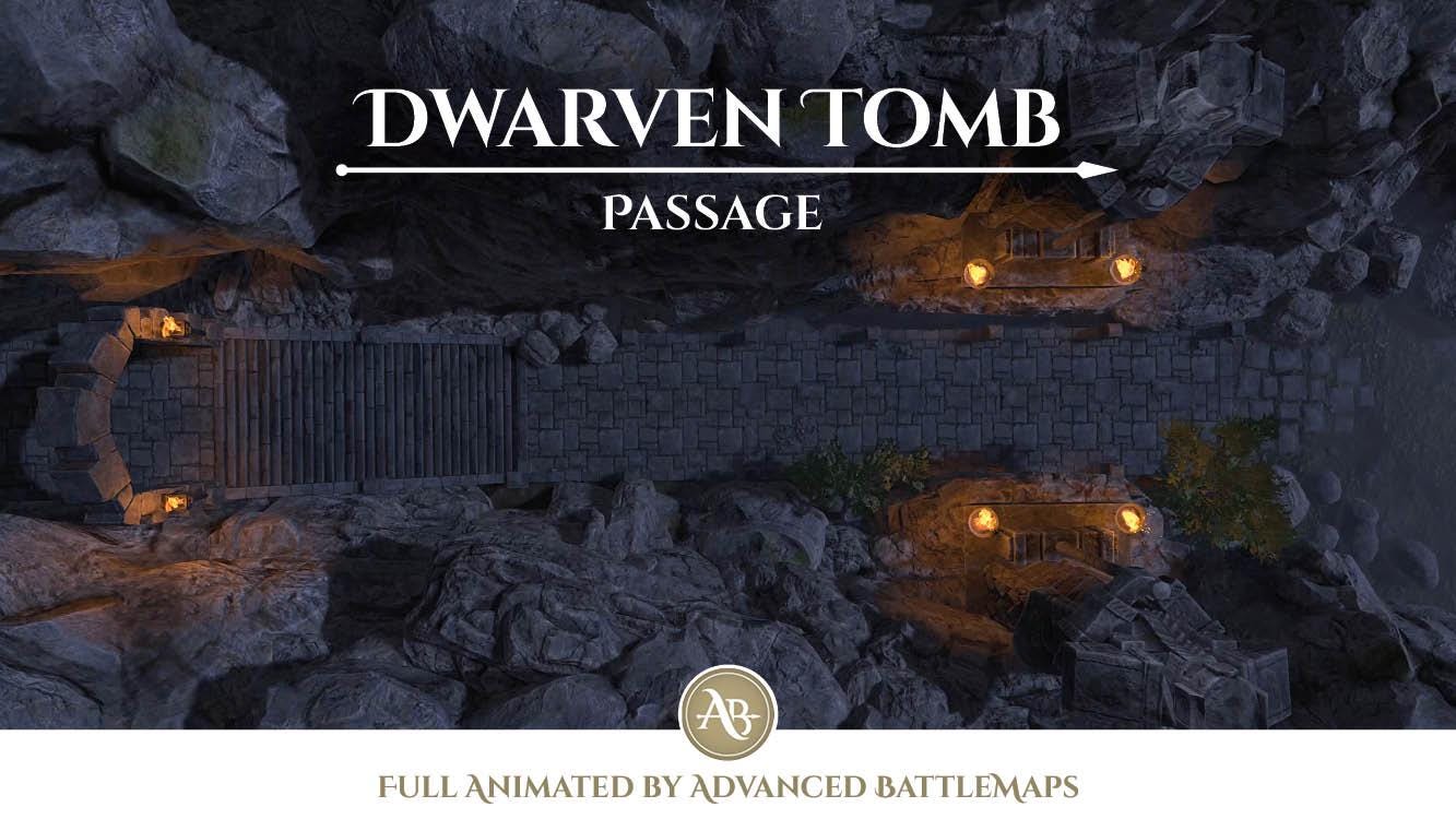 Animated Battlemap | Dwarven Tomb - Part 4/12 Passage - Dungeon and ...
