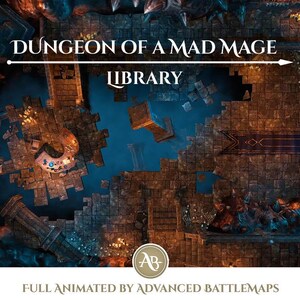 Animated Battlemap | Dungeon of A Mad Mage - Part 8/9 Library - Dungeon ...