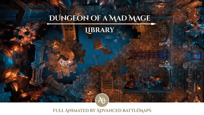 Animated Battlemap | Dungeon of A Mad Mage - Part 8/9 Library - Dungeon ...