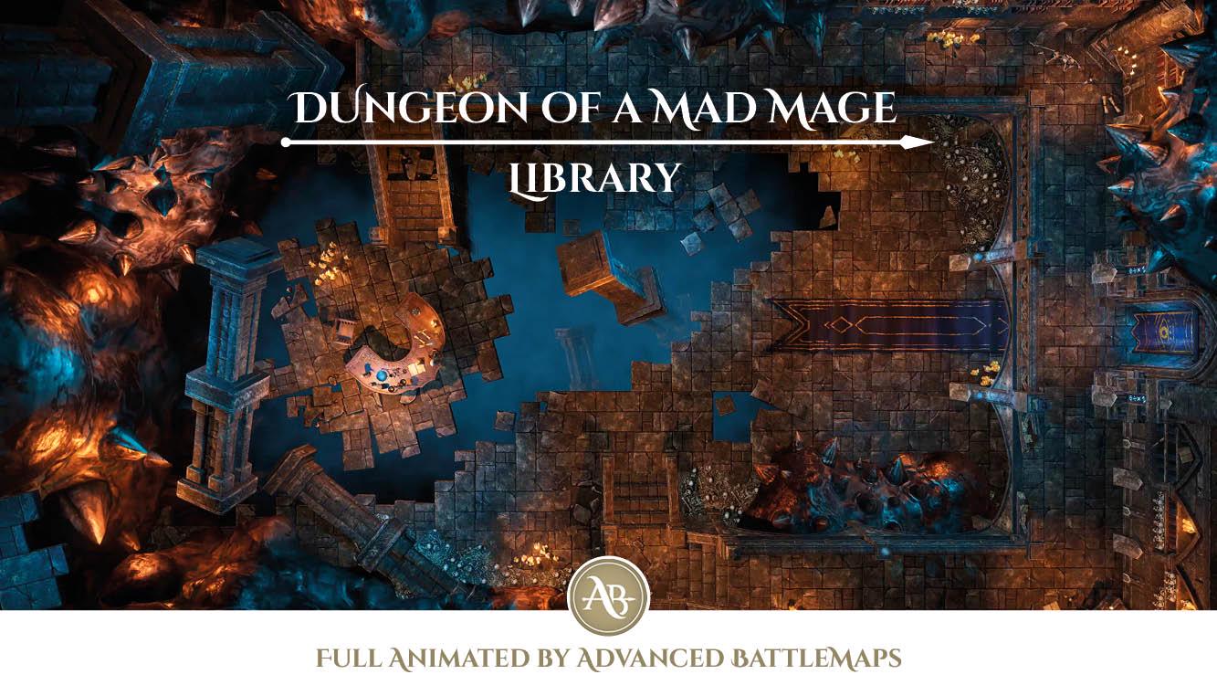 Animated Battlemap | Dungeon of A Mad Mage - Part 8/9 Library - Dungeon ...