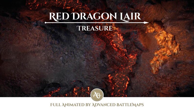Animated Battlemap | Red Dragon Lair - Complete Map-set - Dungeon and ...