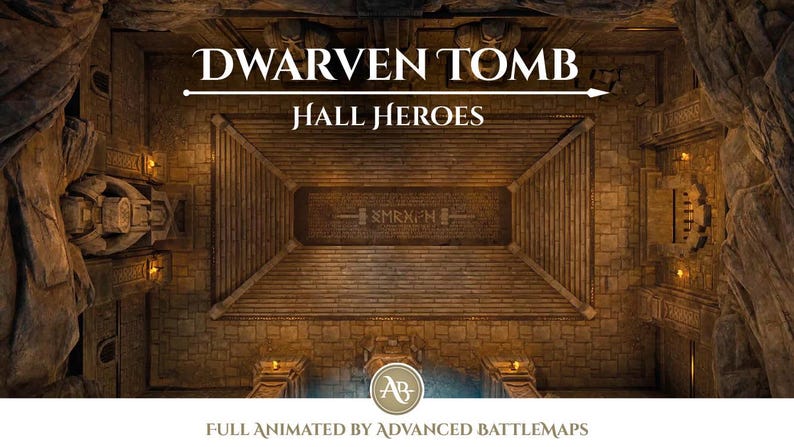 Animated Battlemap | Dwarven Tomb - Part 10/12 Hall Heroes - Dungeon ...