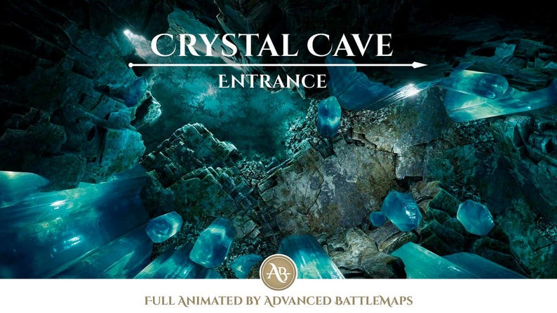 Animated Battlemap | Crystal Cave - Complete Map-set - Dungeon and ...