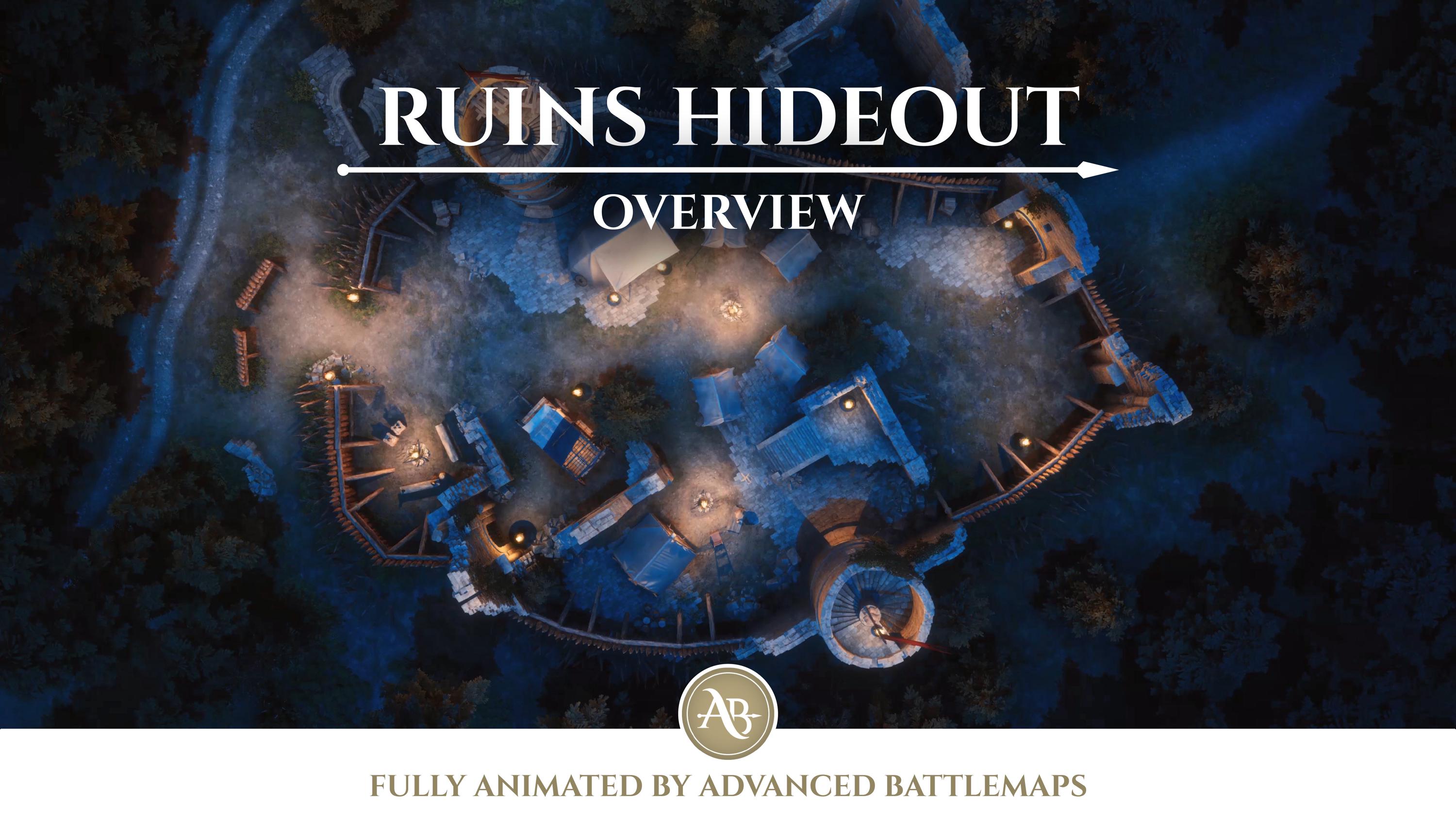 Animated Battlemap | Ruins Hideout - Complete Map-set - Dungeon and ...