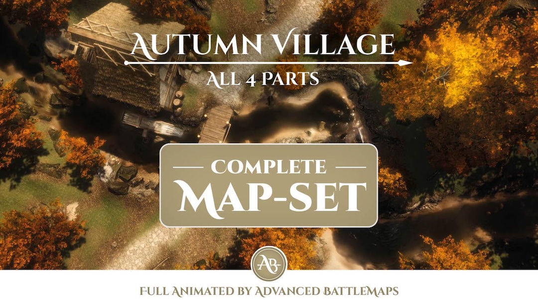 Animated Battlemap | Autumn Village - Complete Map-set - Dungeon and ...