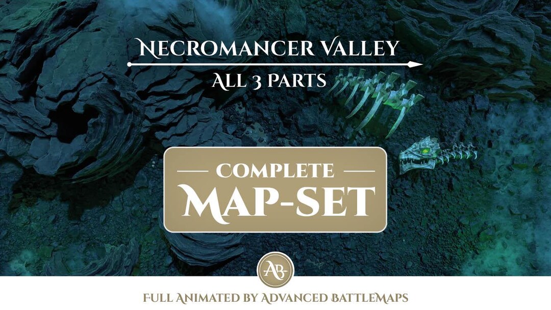 Animated Battlemap | Necromancer Valley - Complete Map-set - Dungeon ...