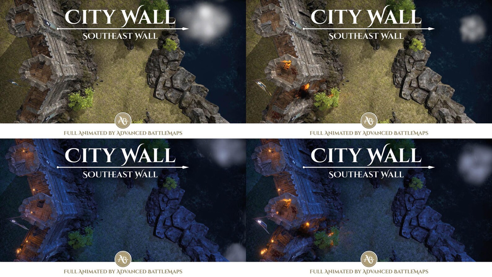 Animated Battlemap | City Wall - Complete Map-set - Dungeon and Dragons ...