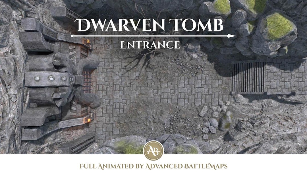 Animated Battlemap | Dwarven Tomb - Part 5/12 Entrance - Dungeon and ...