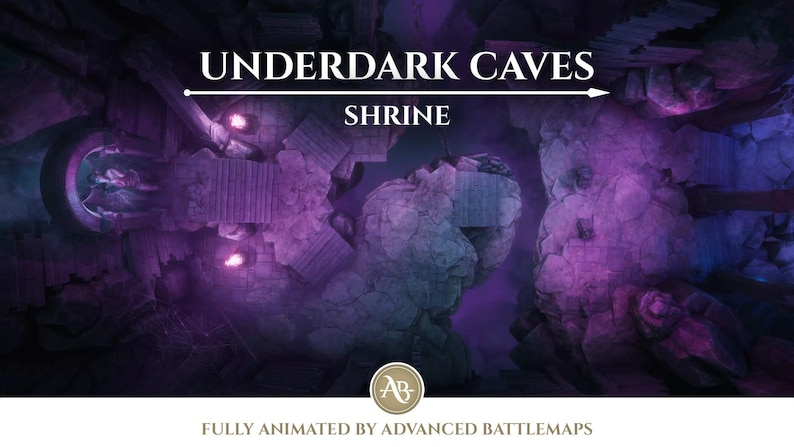 Animated Battlemap | Underdark Caves - Part 4/4 Shrine - Dungeon and ...