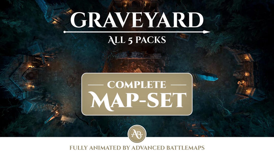 Animated Battlemap | Graveyard - Complete Map-set - Dungeon and Dragons ...