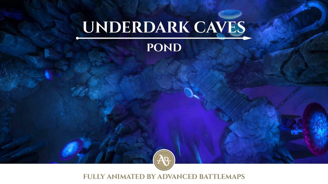 Animated Battlemap | Underdark Caves - Part 2/4 Pond - Dungeon and ...