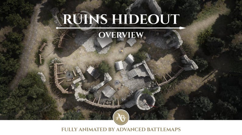 Animated Battlemap | Ruins Hideout - Complete Map-set - Dungeon and ...