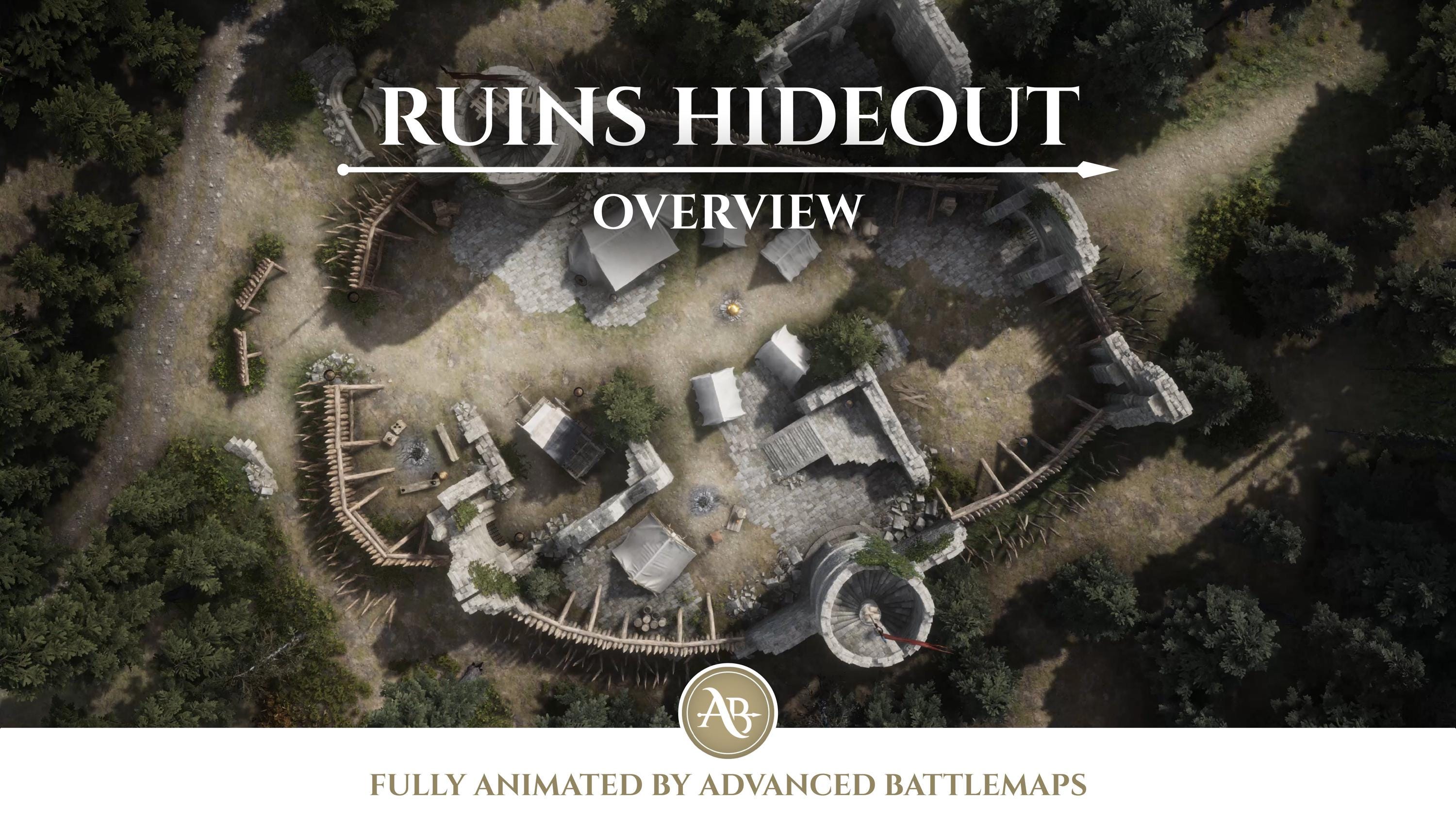 Animated Battlemap | Ruins Hideout - Complete Map-set - Dungeon and ...