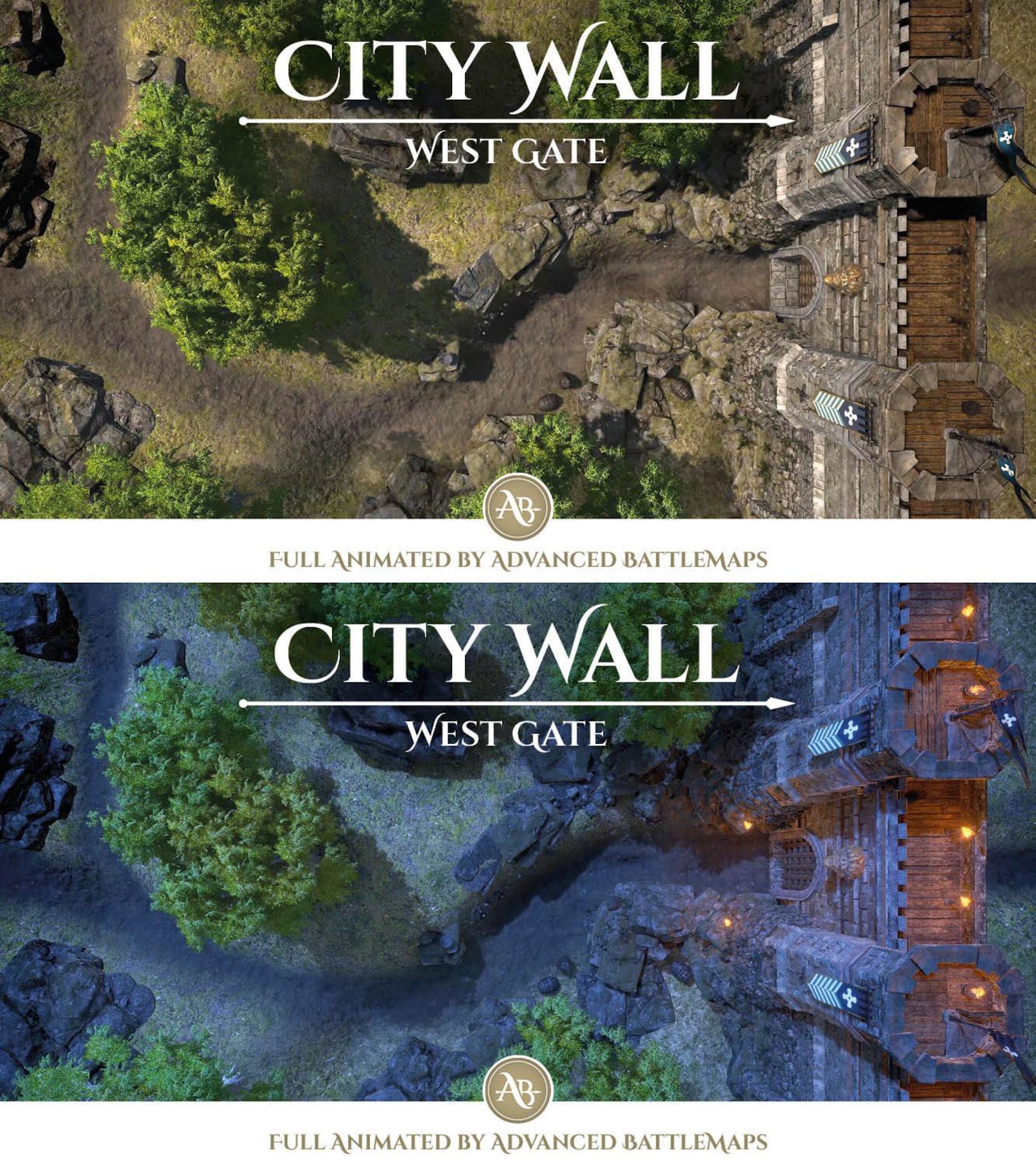 Animated Battlemap | City Wall - Complete Map-set - Dungeon and Dragons ...