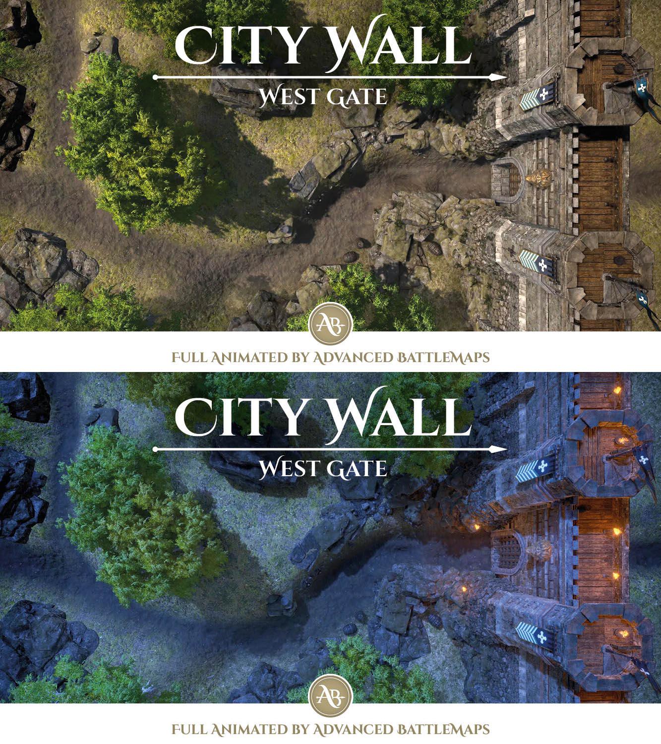 Animated Battlemap | City Wall - Complete Map-set - Dungeon and Dragons ...