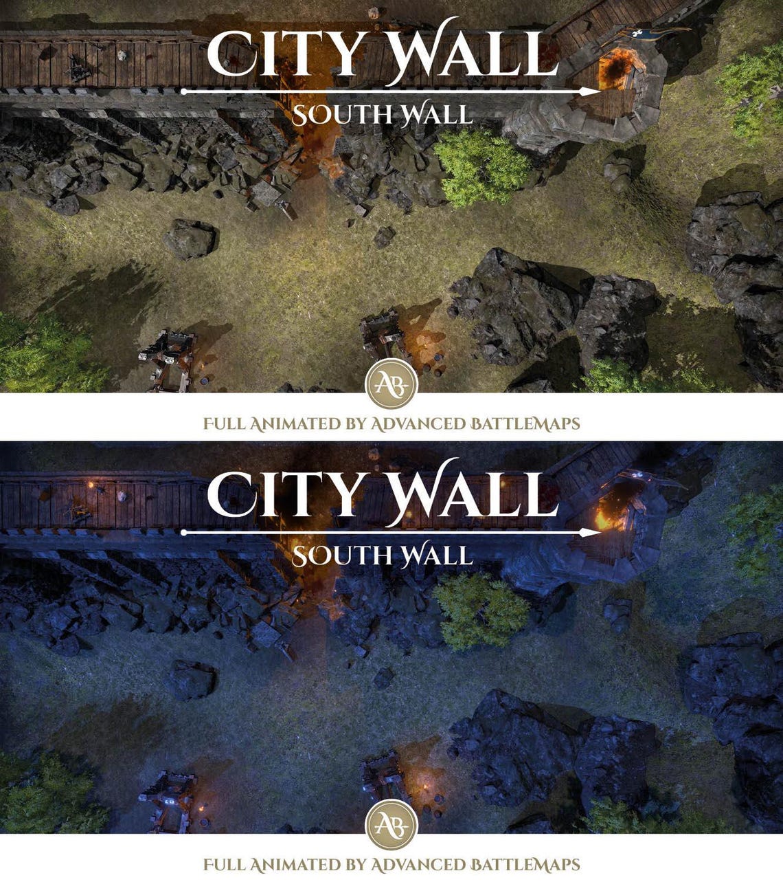 Animated Battlemap | City Wall - Complete Map-set - Dungeon and Dragons ...