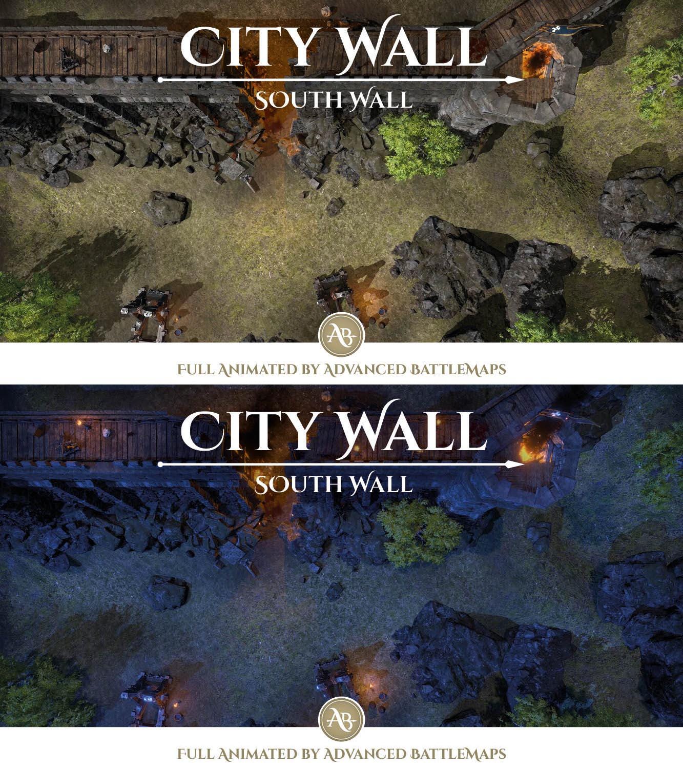 Animated Battlemap | City Wall - Complete Map-set - Dungeon and Dragons ...
