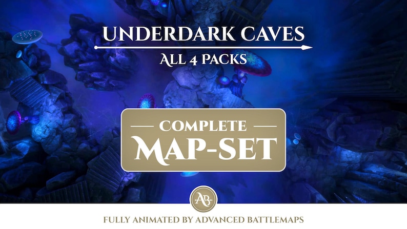Animated Battlemap | Underdark Caves - Complete Map-set - Dungeon and ...