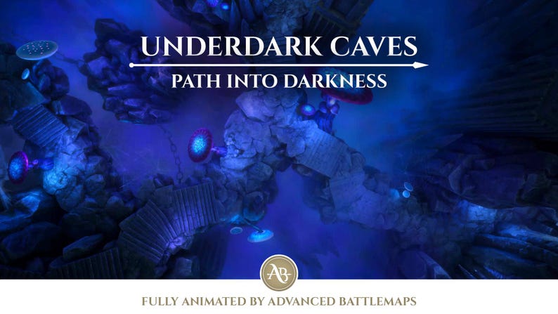 Animated Battlemap | Underdark Caves - Part 1/4 Path Into Darkness ...
