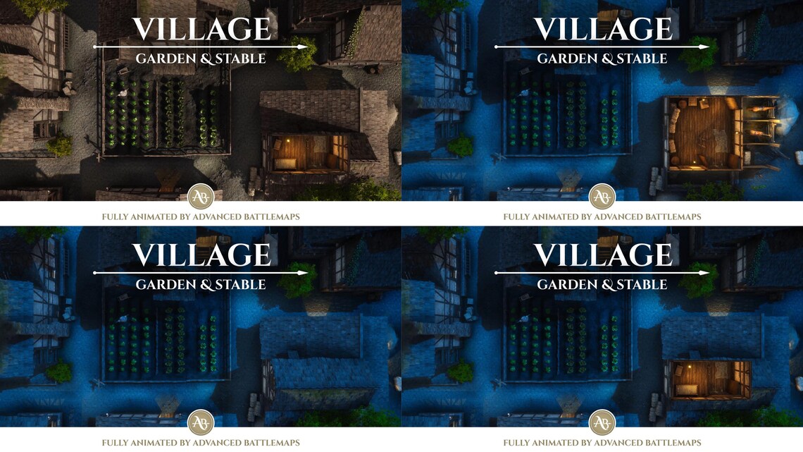 Animated Battlemap | Village - Complete Map-set - Dungeon and Dragons ...