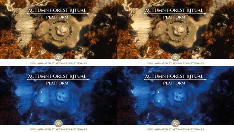 Animated Battlemap | Autumn Forest Ritual - Complete Map-set - Dungeon ...