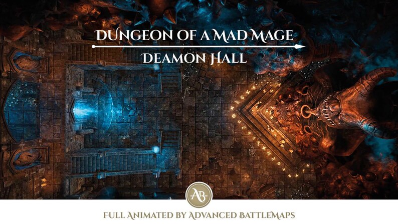 Animated Battlemap | Dungeon of A Mad Mage - Part 4/9 Deamon Hall ...