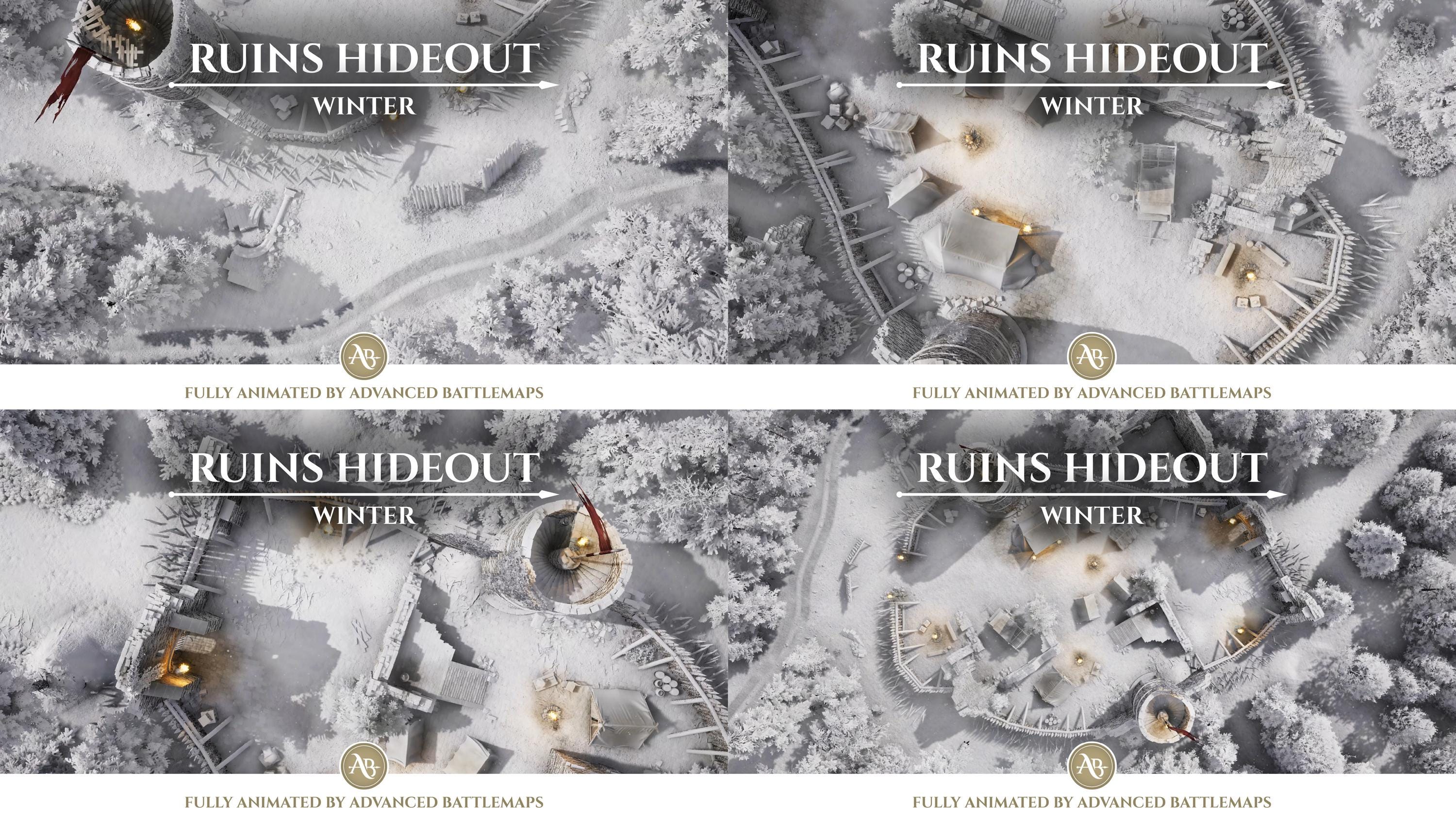 Animated Battlemap | Ruins Hideout - Complete Map-set - Dungeon and ...