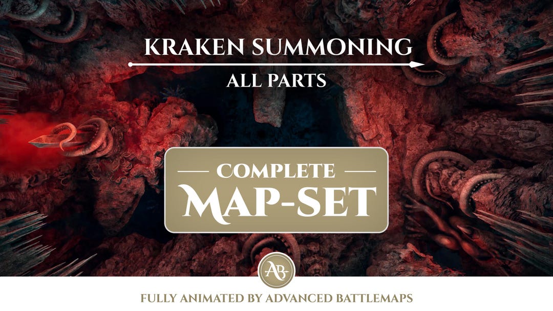 Animated Battlemap | Kraken Summoning - Complete Map-set - Dungeon and ...