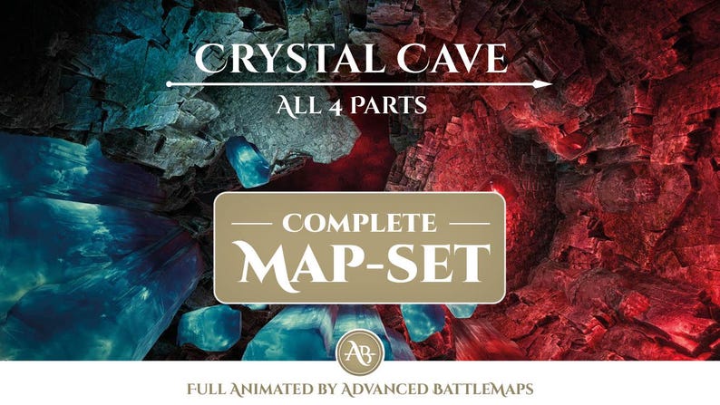 Animated Battlemap | Crystal Cave - Complete Map-set - Dungeon and ...