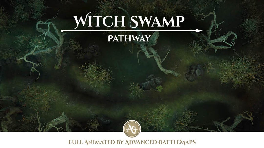 Animated Battlemap | Witch Swamp - Part 2/3 - Pathway - Dungeon and ...