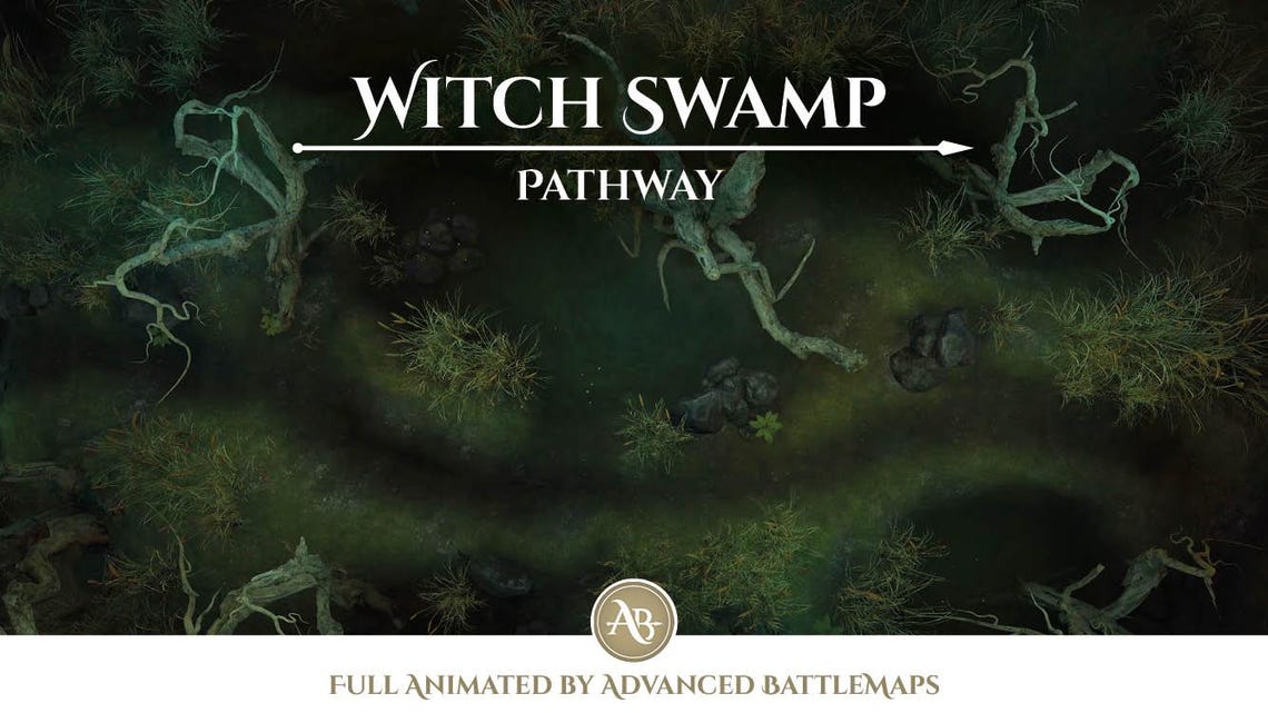 Animated Battlemap | Witch Swamp - Part 2/3 - Pathway - Dungeon and ...