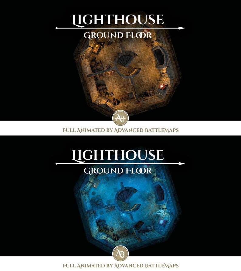 Animated Battlemap | Lighthouse - Complete Inside Map-set - Dungeon and ...