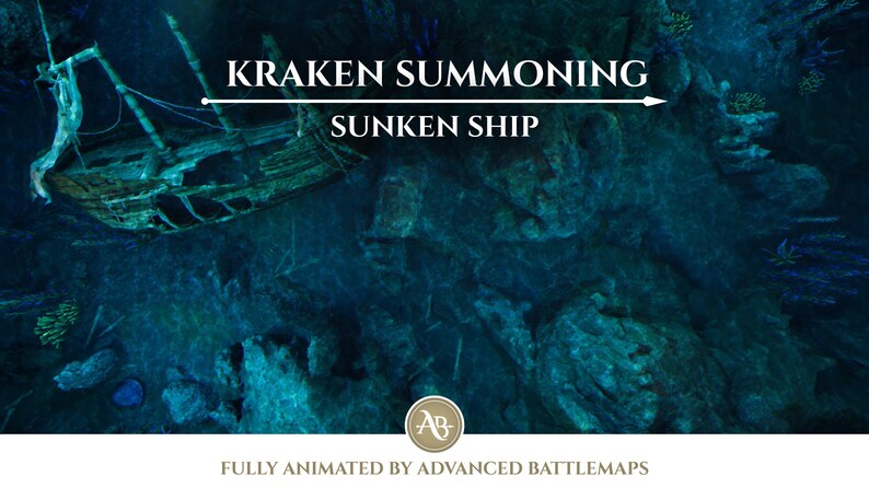 Animated Battlemap | Kraken Summoning - Part 1/4 Sunken Ship - Dungeon ...