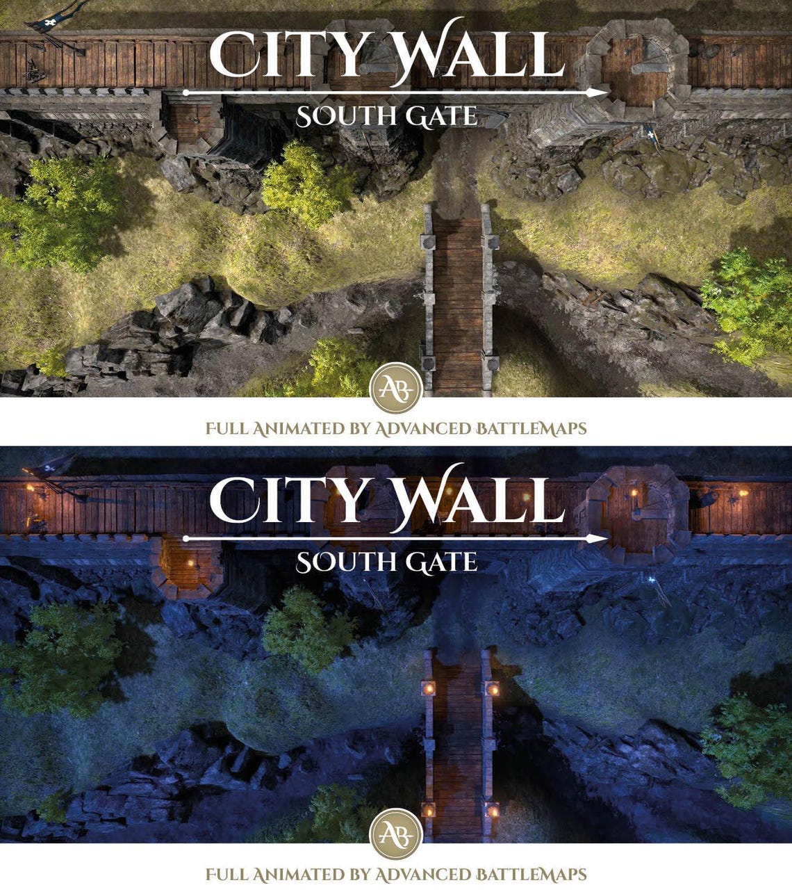 Animated Battlemap | City Wall - Complete Map-set - Dungeon and Dragons ...