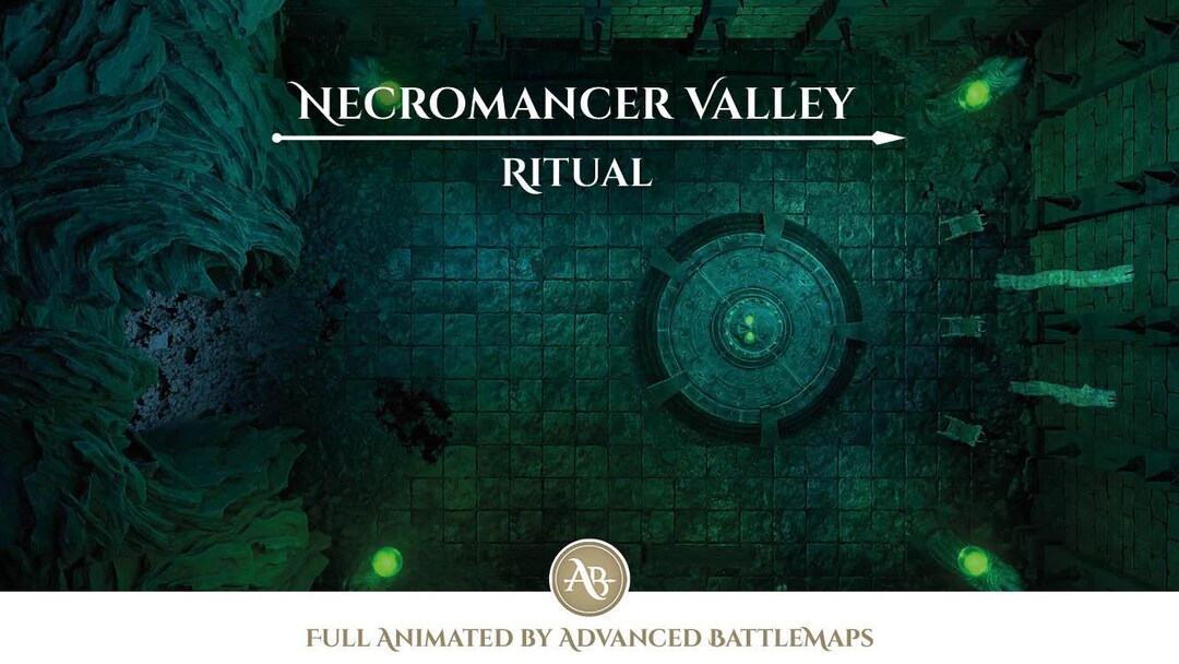 Animated Battlemap | Necromancer Valley - Part 3/3 Ritual - Dungeon and ...