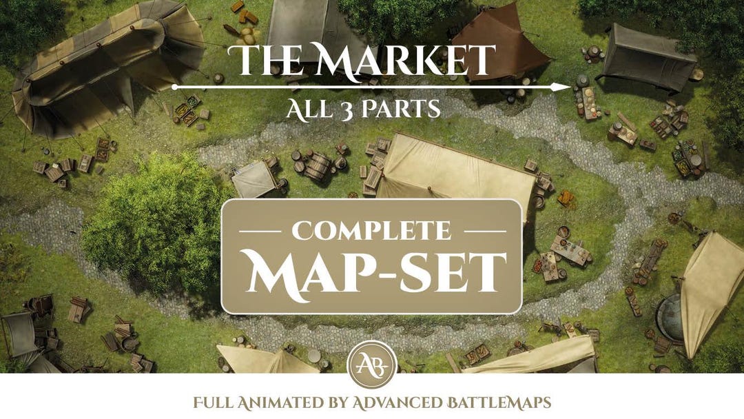 Animated Battlemap | the Market - Complete Map-set - Dungeon and ...