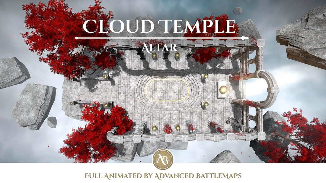 Animated Battlemap | Cloud Temple - Part 3/3 Altar - Dungeon and Dragons - Etsy