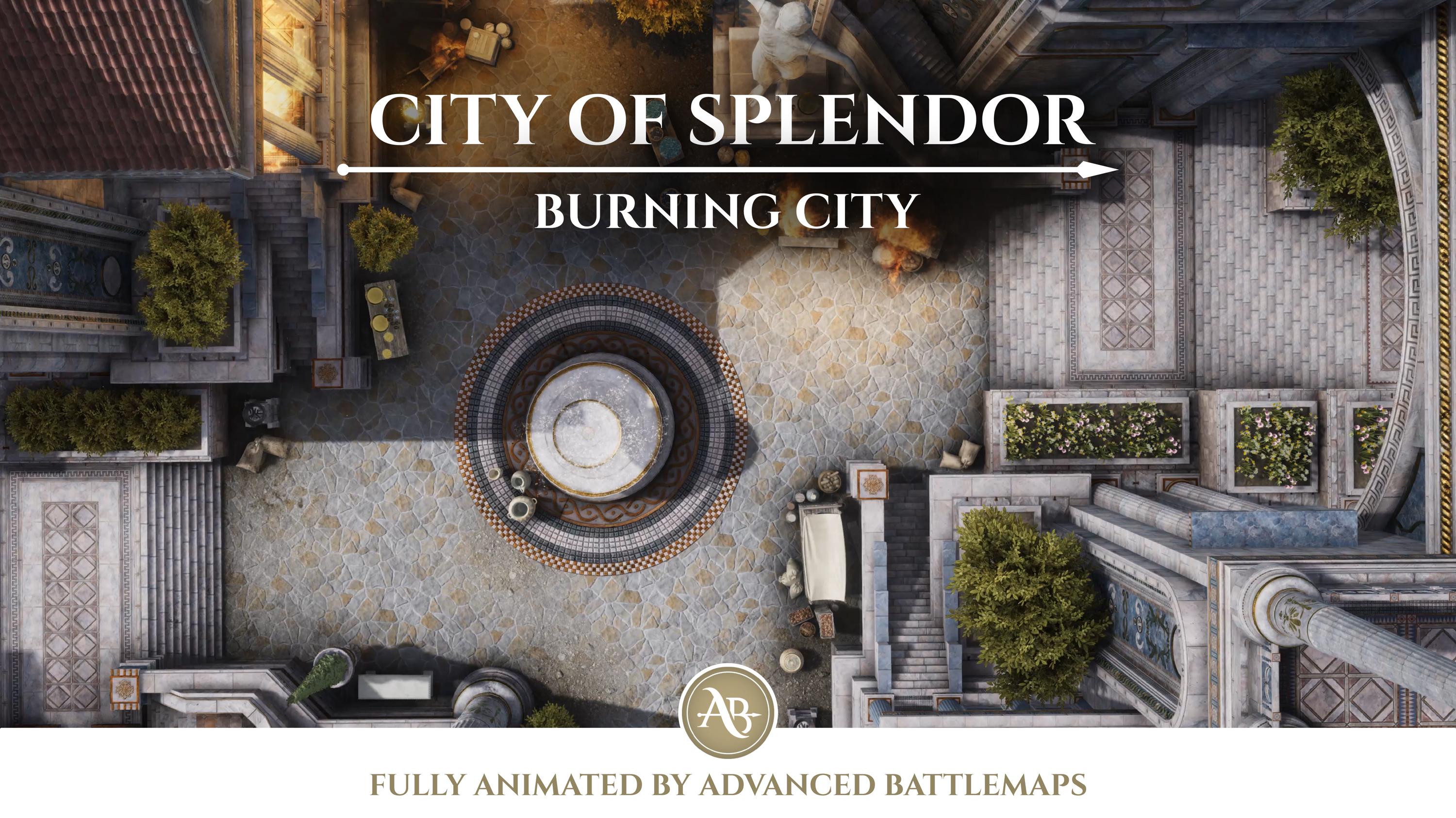 Animated Battlemap City of Splendor Part 4/4 Burning City Dungeon and ...