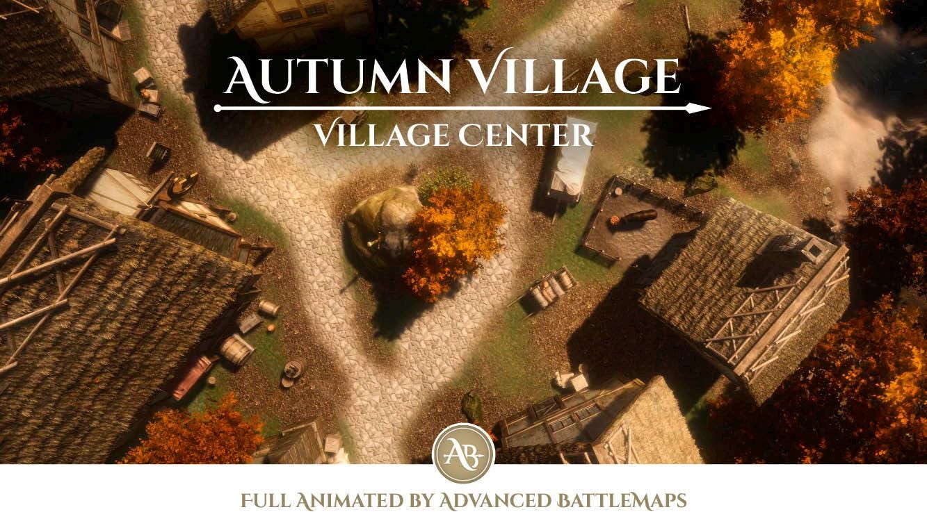 Animated Battlemap | Autumn Village - Part 2/4 Village Center - Dungeon ...