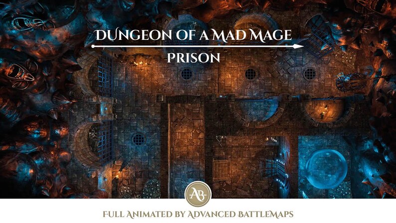Animated Battlemap | Dungeon of A Mad Mage - Part 9/9 Prison - Dungeon ...