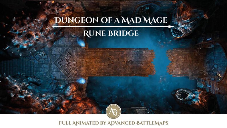 Animated Battlemap | Dungeon of A Mad Mage - Part 2/9 Rune Bridge ...