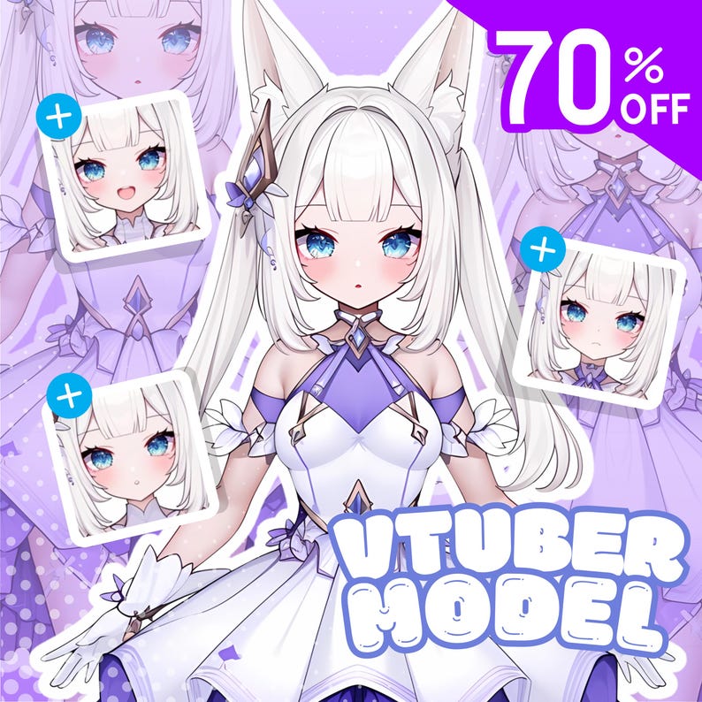 Custom Vtuber Model for Commercial Use,vtuber Commission Live2d Model ...