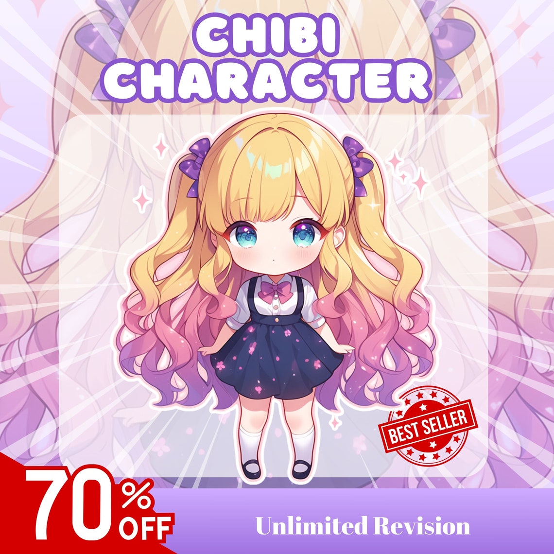 Custom Chibi Anime Chibi Character Original Character Chibi Custom ...