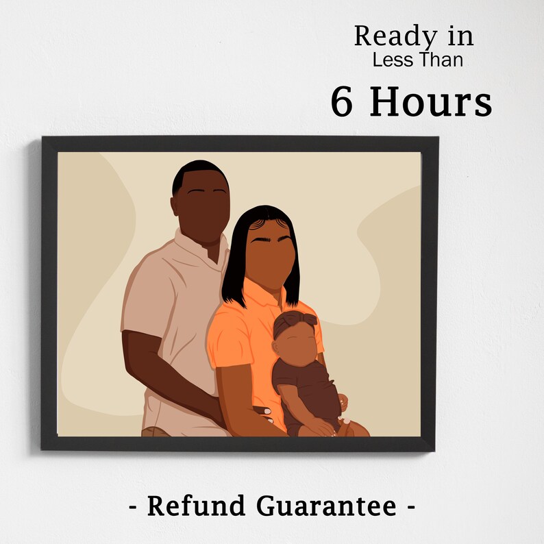 Custom Minimalist Digital Art, Custom Portrait Illustration, Faceless ...