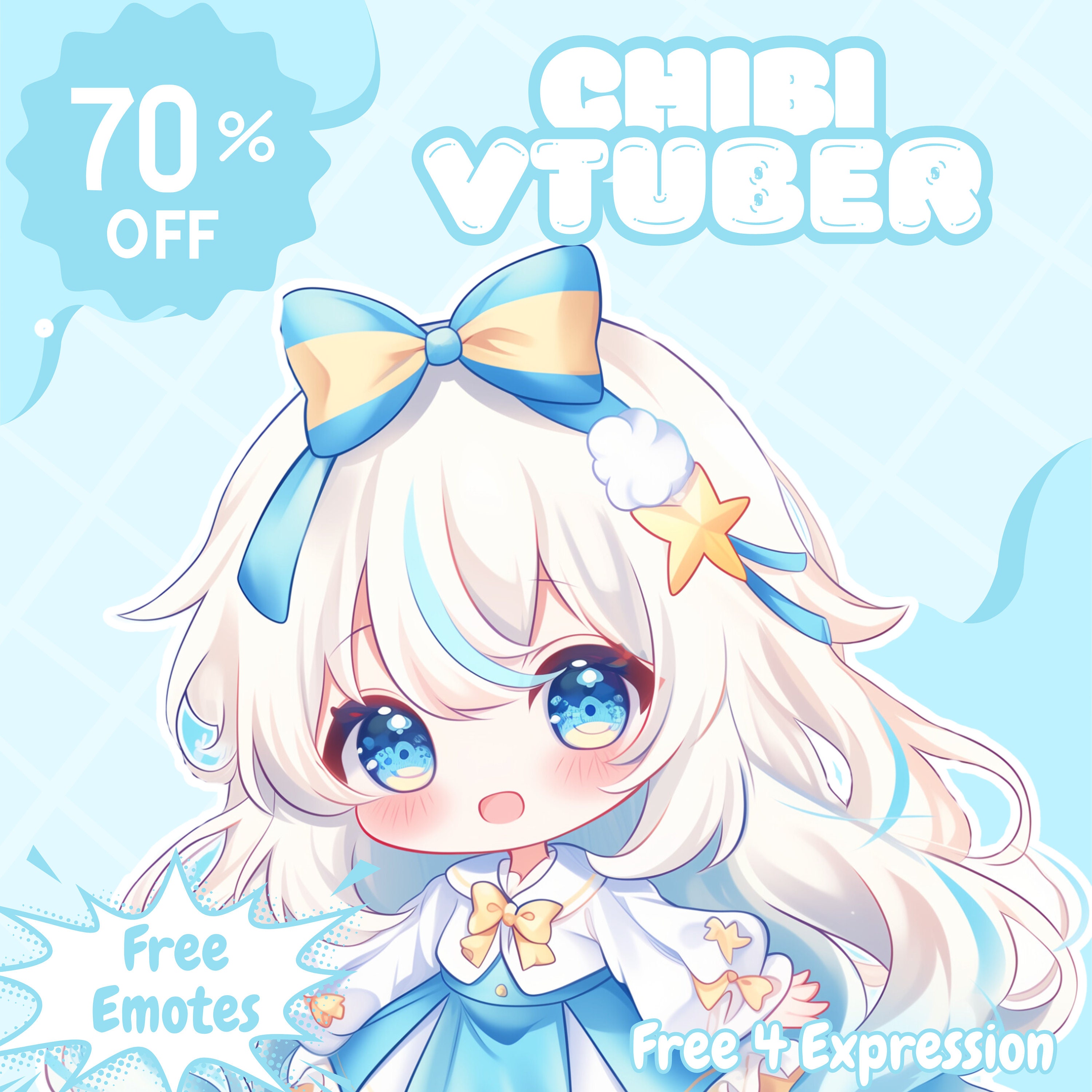 CUSTOM CHIBI VTUBER Vtuber Model Commercial Use Custom Live2d Vtuber ...
