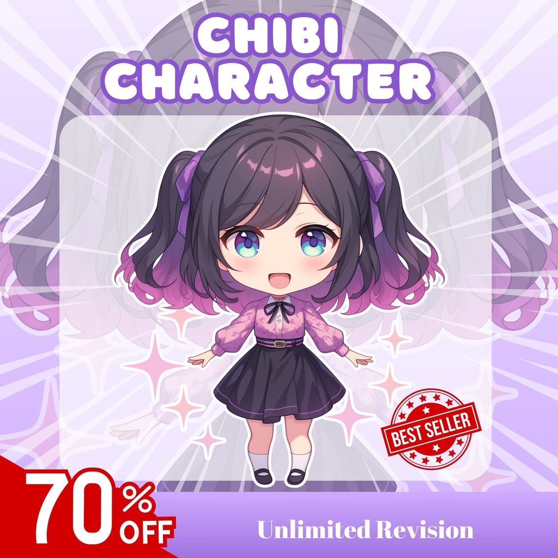 Custom Chibi Anime Chibi Character Original Character Chibi Custom ...