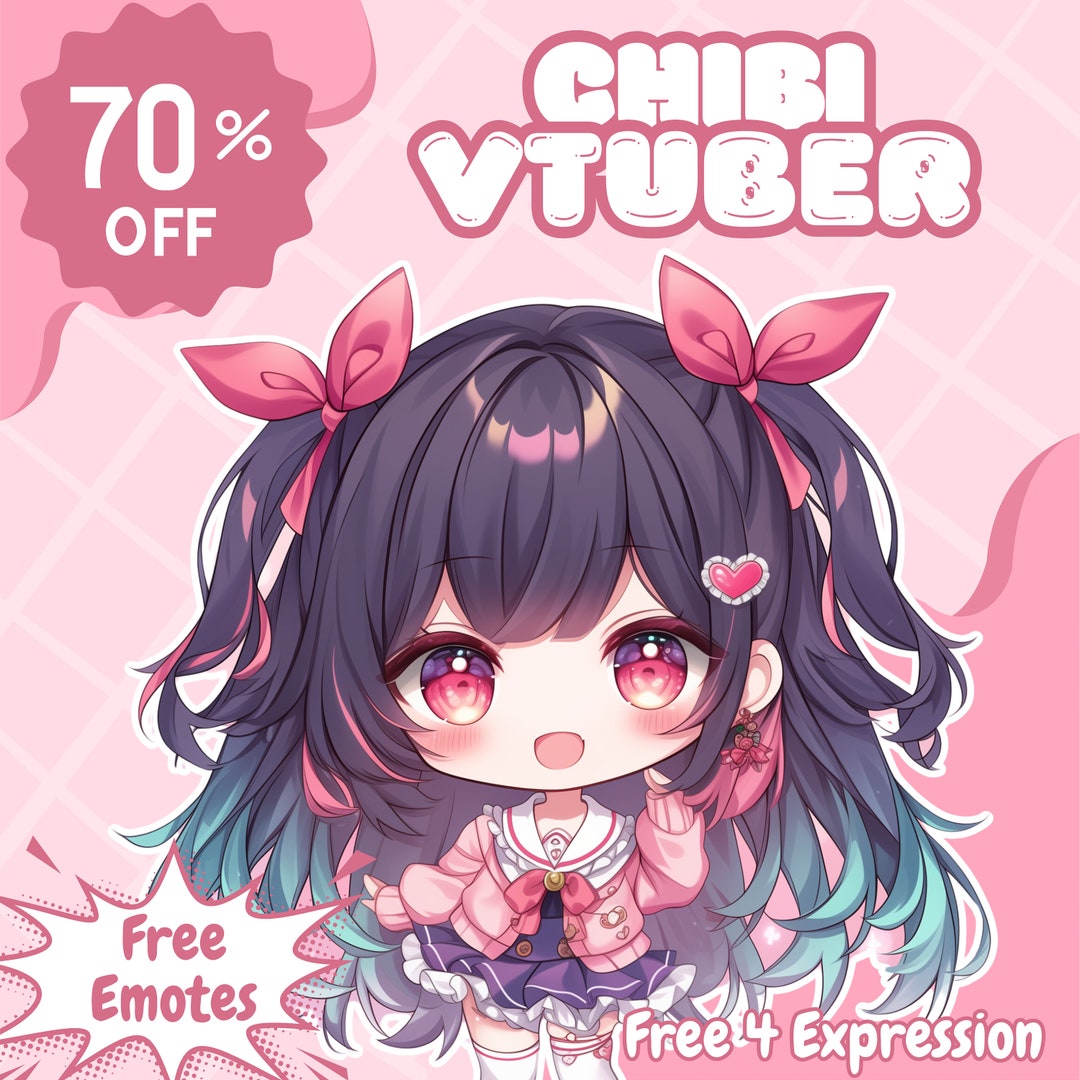 Custom Chibi Vtuber, Live2d Model, Vtuber, Chibi Anime Chibi Character ...