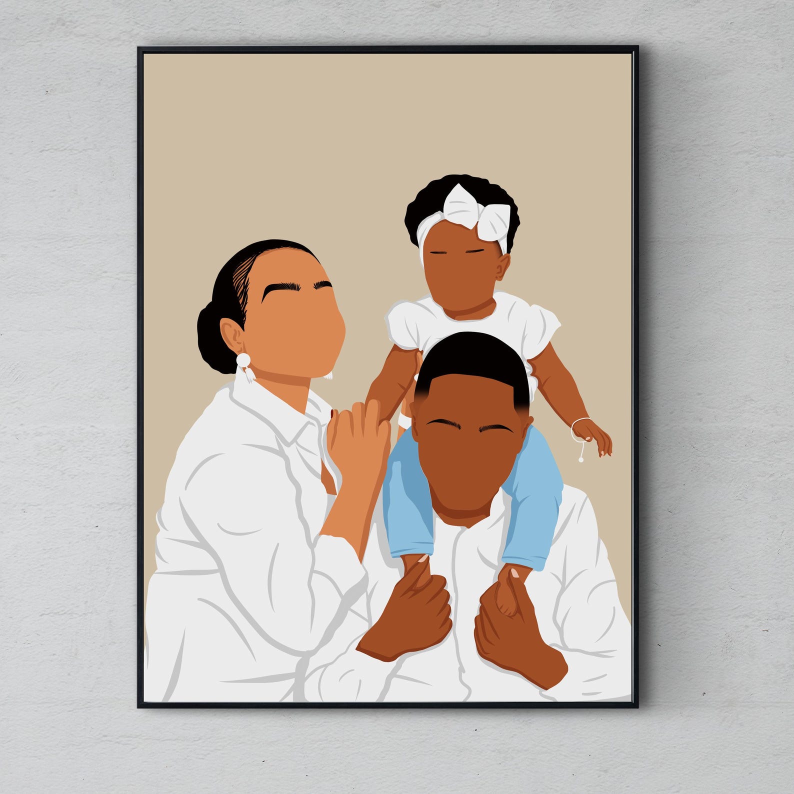 Custom Minimalist Digital Art, Custom Portrait Illustration, Faceless ...