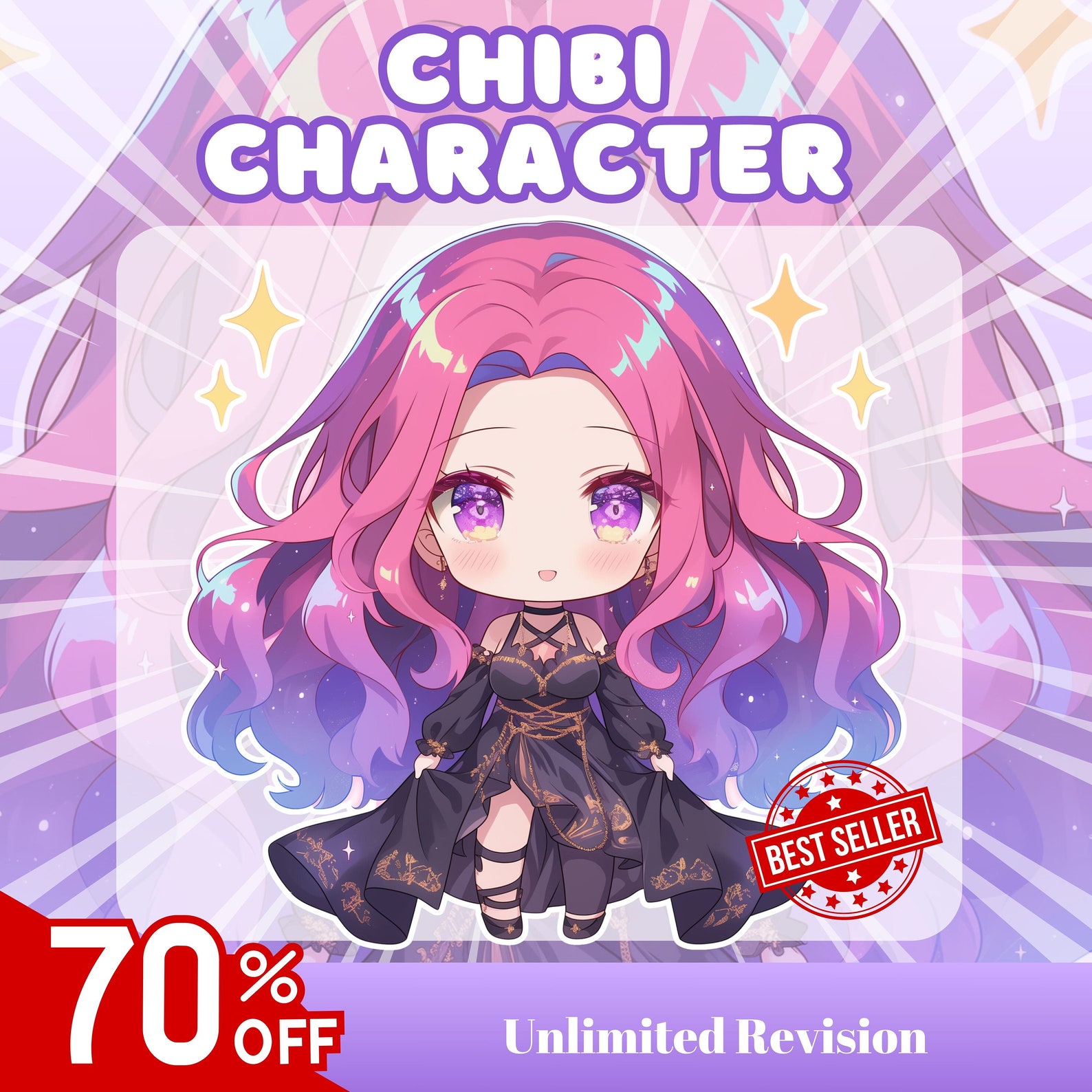 Custom Chibi Anime Chibi Character Original Character Chibi Custom ...