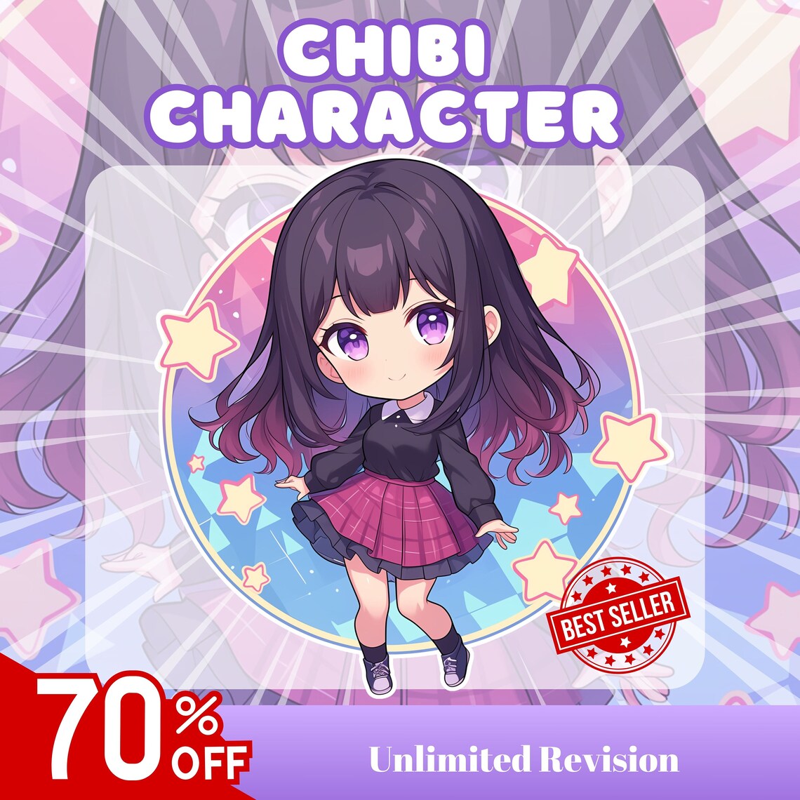 Custom Chibi Anime Chibi Character Original Character Chibi Custom ...